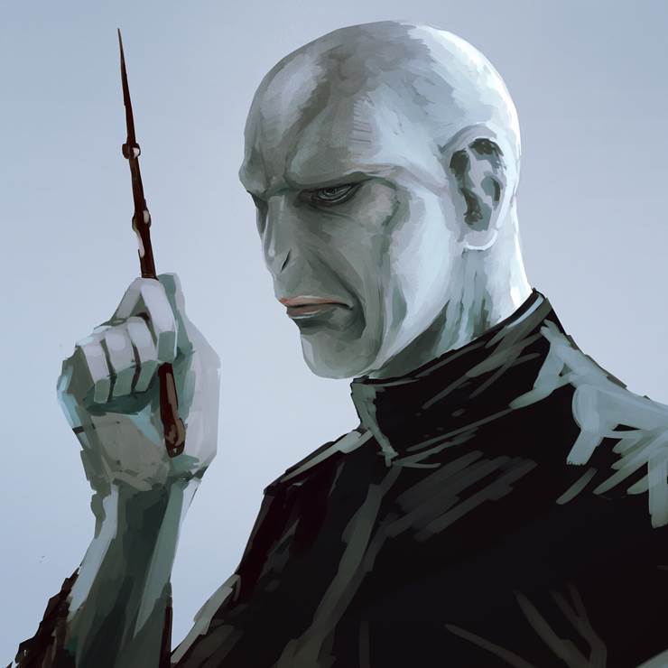 《哈利波特》光头一哥伏地魔插画图片 | BoBoPic