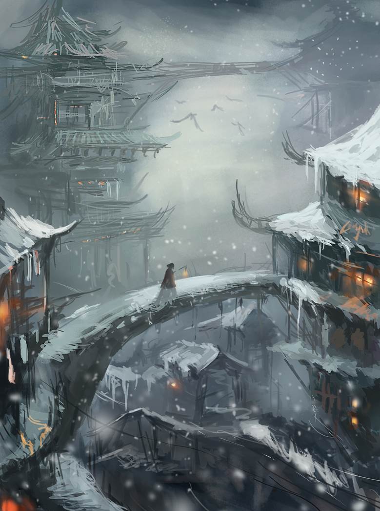 WLOP作品 临摹|十进制转二进制的Pixiv风景壁纸插画图片 | BoBoPic