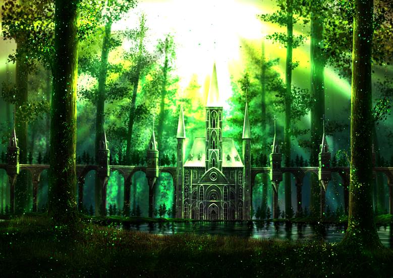 森の教会|コロン＠近々R-18も载せます的Pixiv风景壁纸插画图片 | BoBoPic