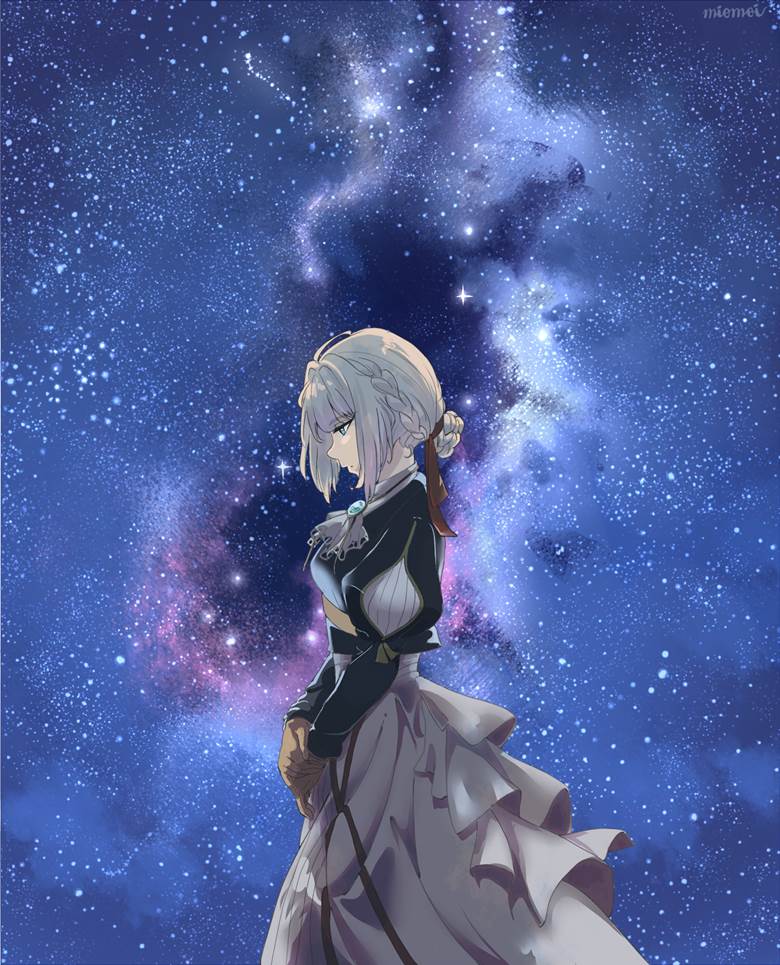 starry night|miomoinoe的紫罗兰永恒花园插画图片 | BoBoPic