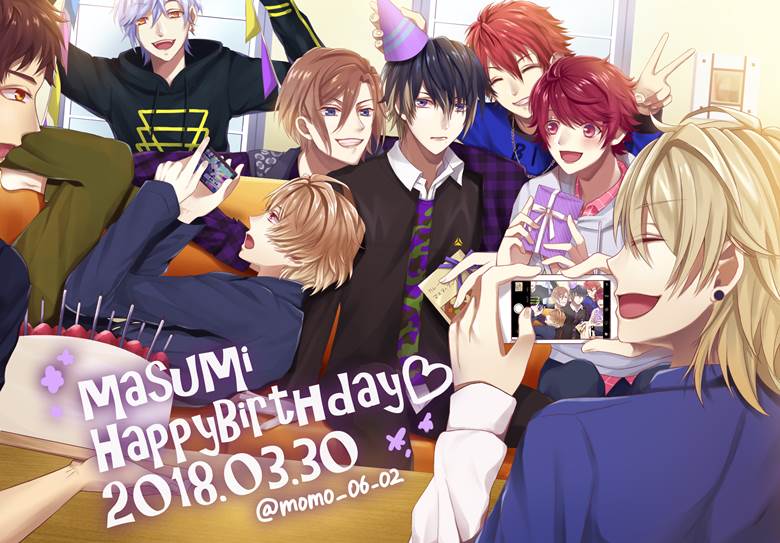 真澄HappyBirthday|もも的A3!满开剧团插画图片 | BoBoPic