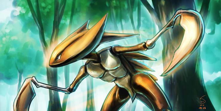 关都#0141甲壳宝可梦，镰刀盔(カブトプス)插画图片 | BoBoPic