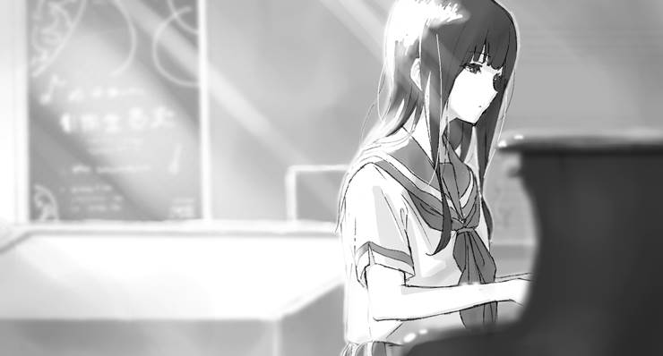 Liz 和蓝鸟|插画师柴崎ショージ的吹响吧上低音号插画图片 | BoBoPic