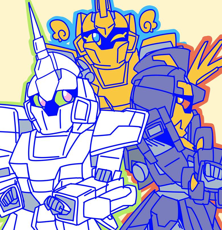 1, 2, 3|riflesniper的sd敢达插画图片 | BoBoPic