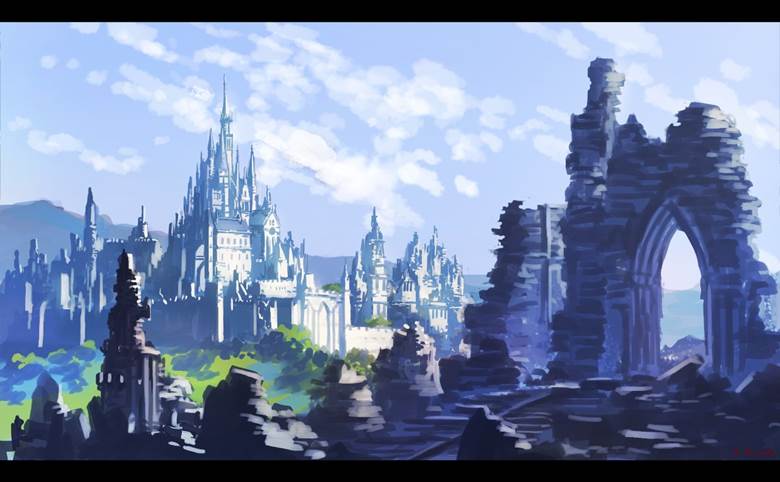 ファンタジー风の城|J.タネダお的Pixiv高清风景插画图片 | BoBoPic