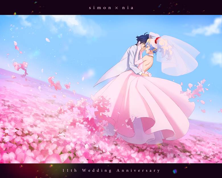 tengen toppa gurren lagann,Simon/Nia, - もさこ'illustration - PixivBox