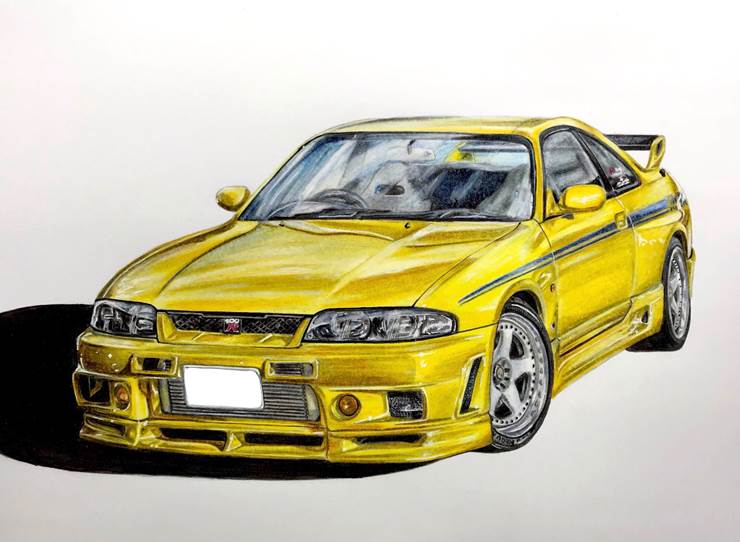 日产SkylineGT-R谁能不爱，东瀛战神跑车pixiv插画图片 | BoBoPic