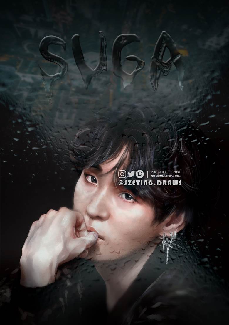 BTS SUGA 闵玧其|szeting.draws的防弹少年团pixiv插画图片 | BoBoPic