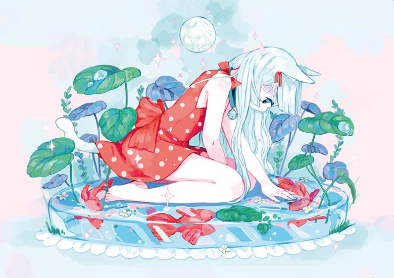 金鱼に恋した猫|YUtuKI的Pixiv金鱼插画图片 | BoBoPic