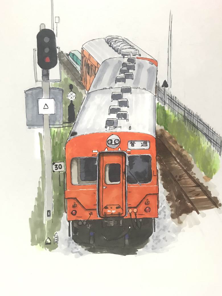 キハ35|とろろん的Pixiv风景壁纸插画图片 | BoBoPic