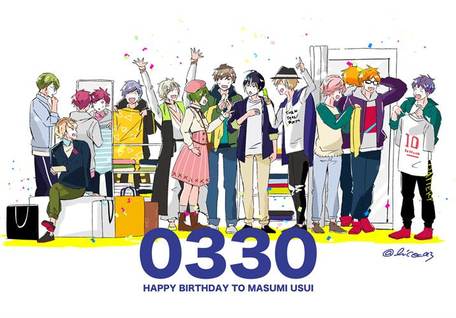 碓氷真澄生诞祭2019|lico的A3!满开剧团插画图片 | BoBoPic