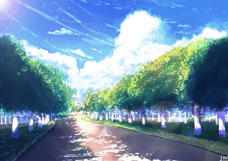 沉睡的森|画师JW的云层天空插画图片 | BoBoPic