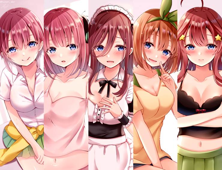 全员Ver.|插画师樱ひより お的五等分的新娘插画图片 | BoBoPic