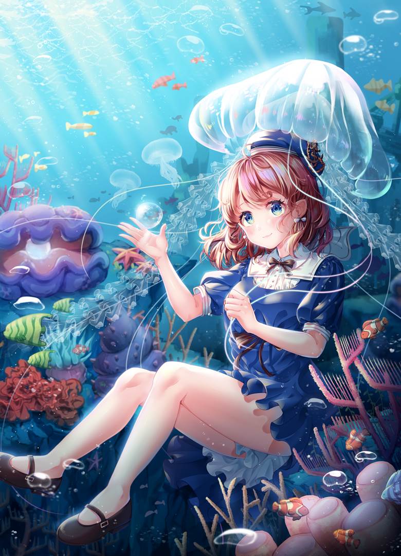 深海少女|Menna的夏天好风景插画图片 | BoBoPic