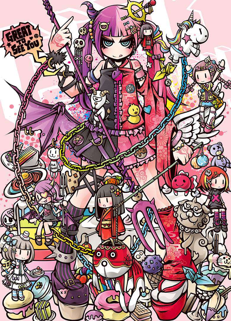 PINK KAWAII|Project.C.K.的纹身人物插画图片 | BoBoPic