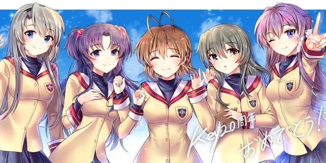 Key20周年插画比赛,key 100收藏,sakagami tomoyo,ichinose kotomi,Nagisa Furukawa,Fuko Ibuki,fujibayashi ...