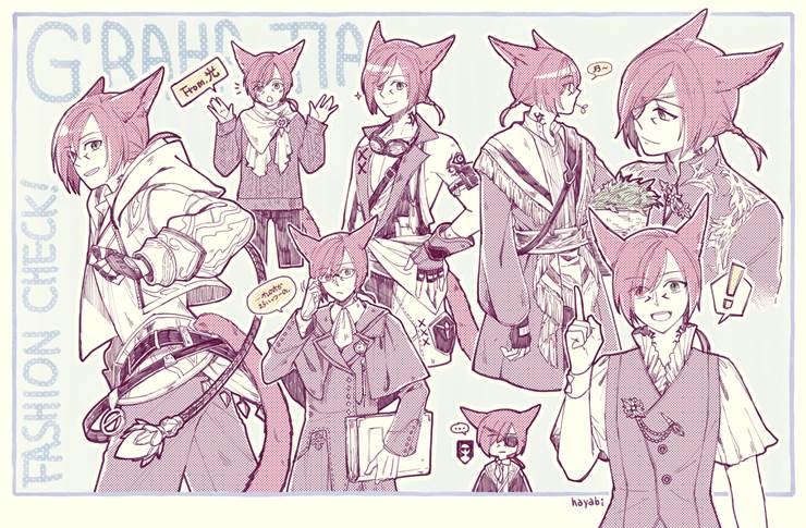 涂鸦3|插画师hayabiハヤビ的最终幻想FF14插画图片 | BoBoPic