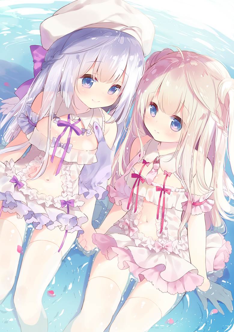 girl,original,loli,creation,twins,angel,yuri,white knee-high socks,original 3000+ bookmarks ...