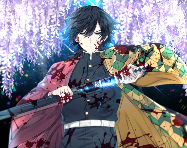 鬼灭之刃,富冈义勇,Demon Slayer: Kimetsu no Yaiba 1000+ bookmarks,wisteria,溅血,目杀 ...