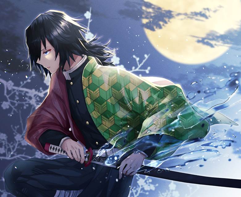 鬼灭之刃,富冈义勇,Demon Slayer 500+ bookmarks,美,transparency,moonlight,sexiest ...