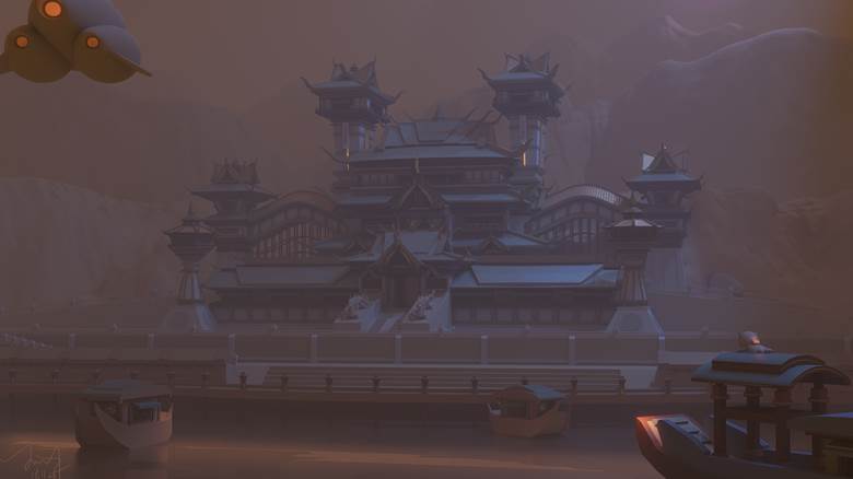 港口续|Lozyu的古风场景插画图片 | BoBoPic