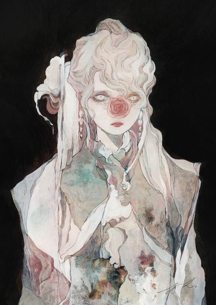 异性插画师yuko的哥特女孩插画图片 Bobopic