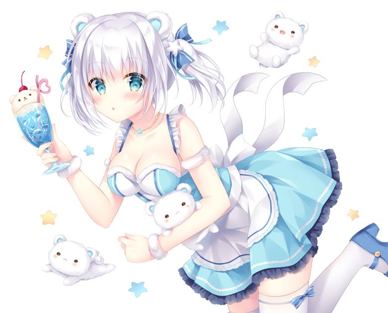 原创,原创,女孩子,白色过膝袜,bear ears, - 小日向ほしみ*日曜東H-53a'illustration - PixivBox