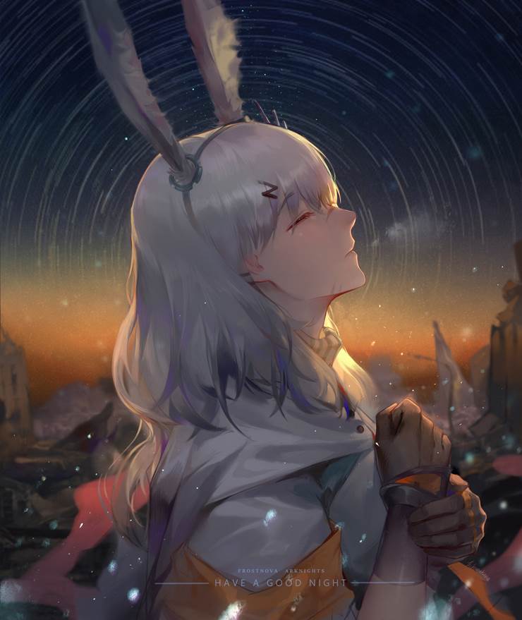 晚安，霜星|DaylightAllure的明日方舟插画图片 | BoBoPic