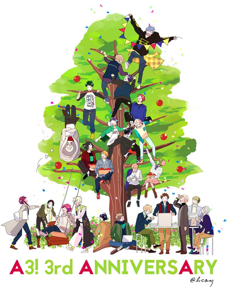 A3 3rd ANNIVERSARY|lico的A3!满开剧团插画图片 | BoBoPic