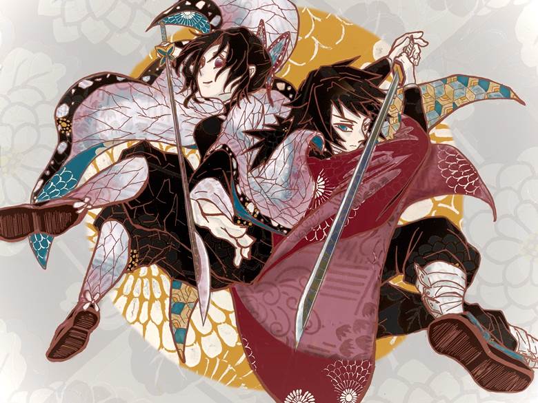 义勇×しのぶ|seta的鬼灭之刃插画图片 | BoBoPic