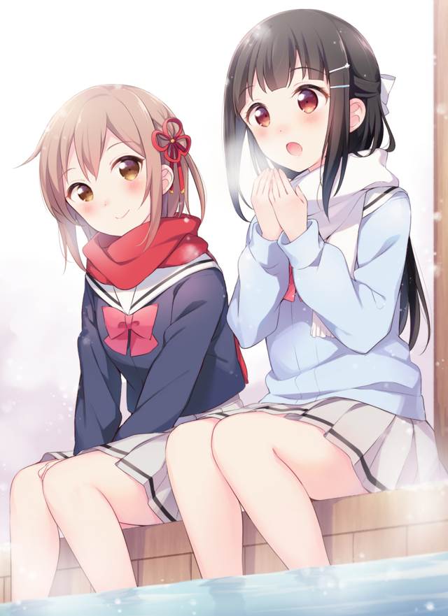 ぽかぽか足汤|はづき的水手服JK短裙少女插画图片 | BoBoPic