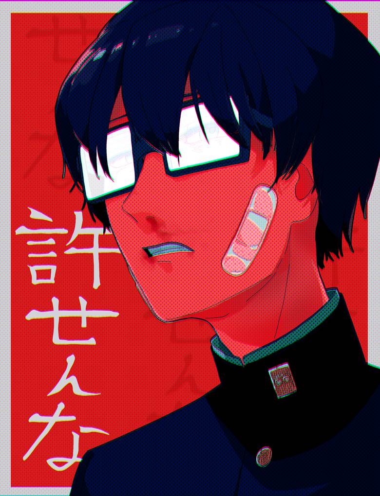 original,glasses boy,male school uniform with stand-up collar, - 鯖井テトラポット'illustration - PixivBox