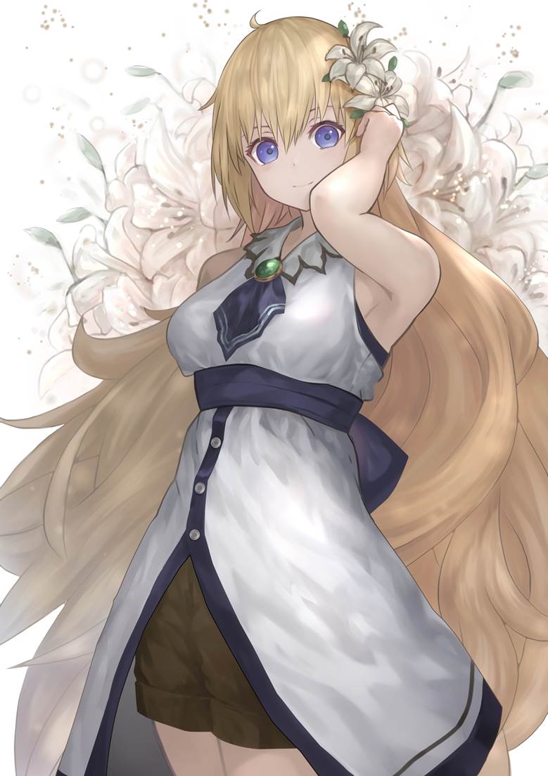 lis blanc|薄蓝的热裤插画图片 | BoBoPic