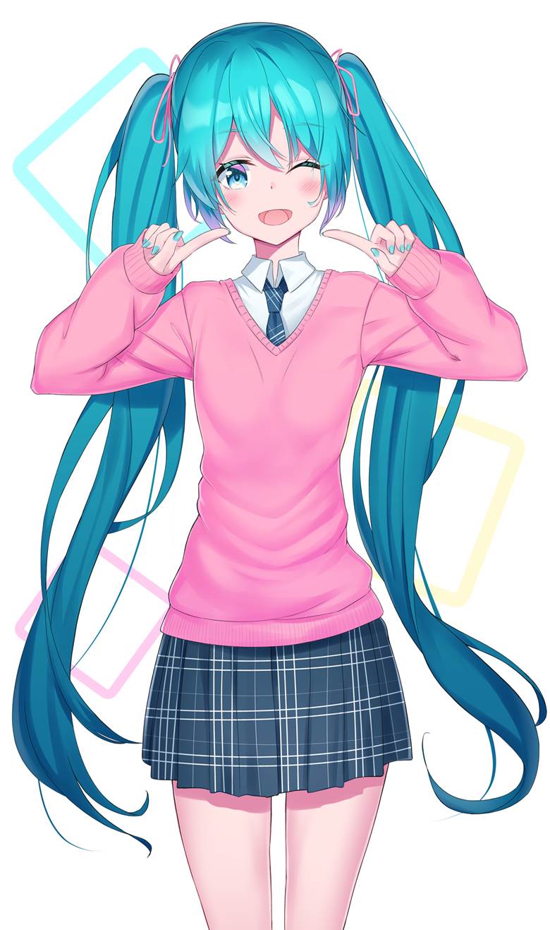 制服|Bib的初音未来pixiv插画图片 | BoBoPic