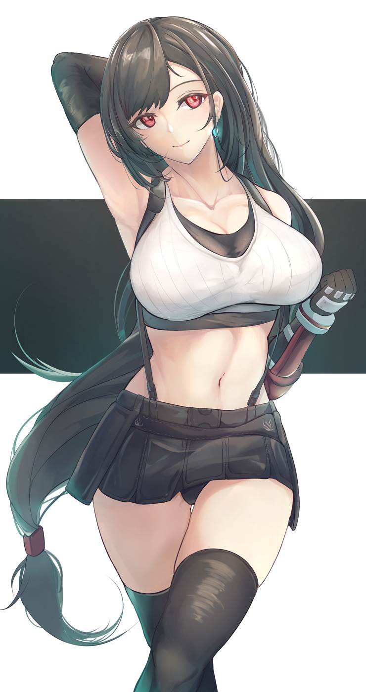 《最终幻想VII》pixiv高清同人壁纸，童年女神都在这里了 | BoBoPic