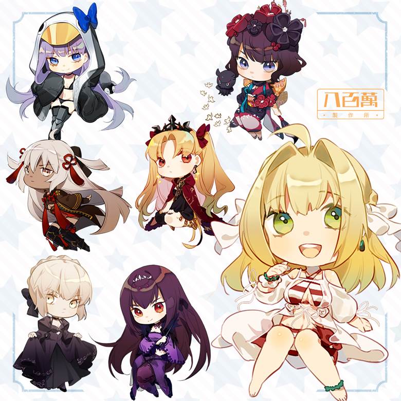 葛饰北斋(Fate),冲田总司,尼禄,埃列什基伽勒,尼禄·克劳狄乌斯（泳装）,冲田总司〔Alter〕,Saber〔Alter〕,梅尔特莉莉丝 ...