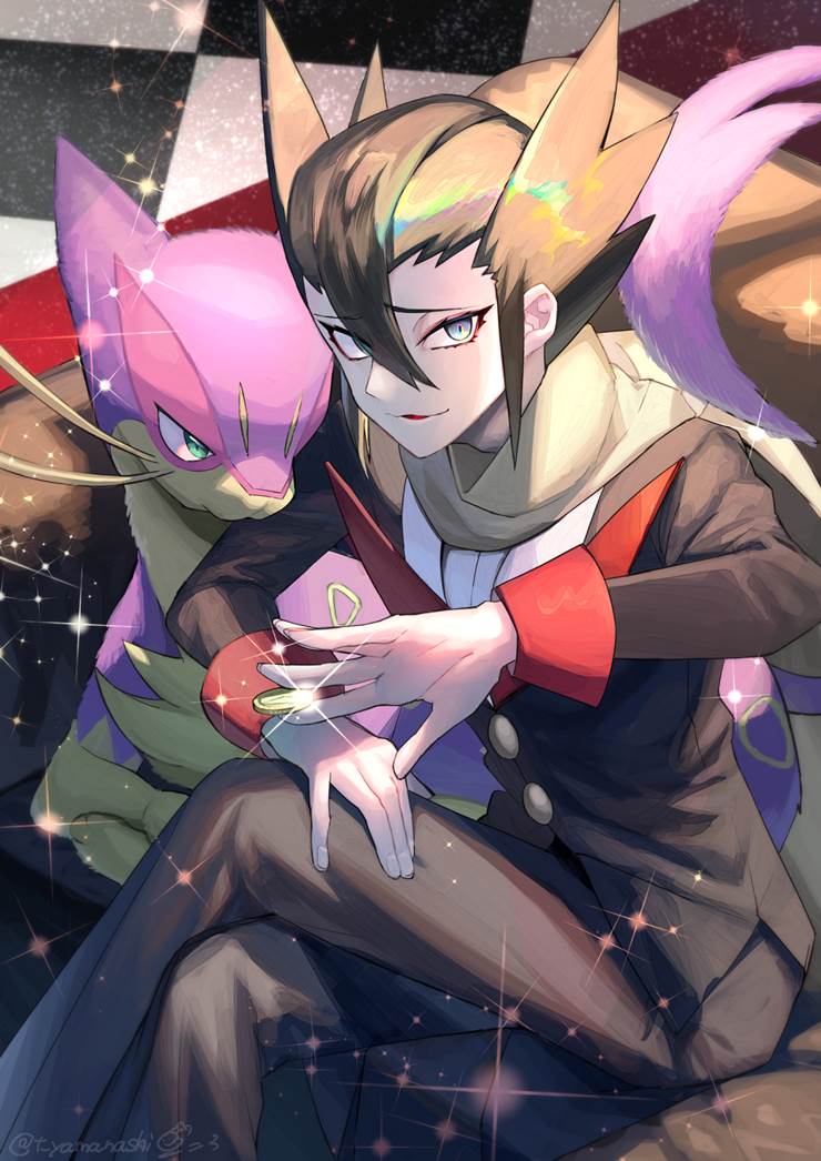 神奇宝贝 bw (bw2)吉玛和雷帕达斯|插画师月见里大树（お）的宝可梦越橘插画图片 | BoBoPic