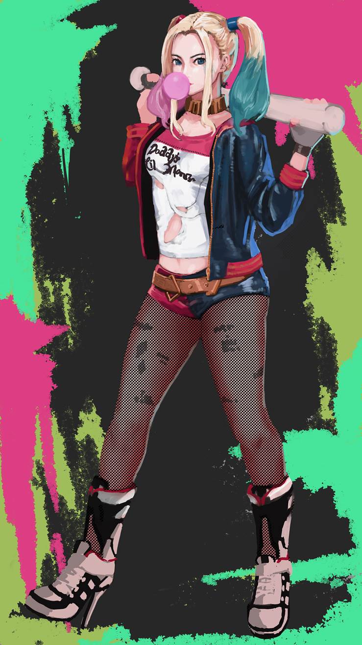 DC漫画旗下反英雄，小丑女哈莉·奎茵pixiv插画图片 | BoBoPic