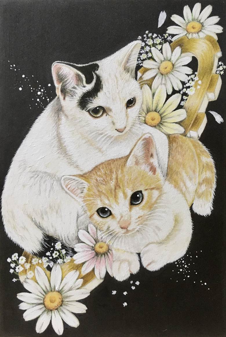 NO CAT NO LIFE|美绪的彩色铅笔手绘插画图片 | BoBoPic
