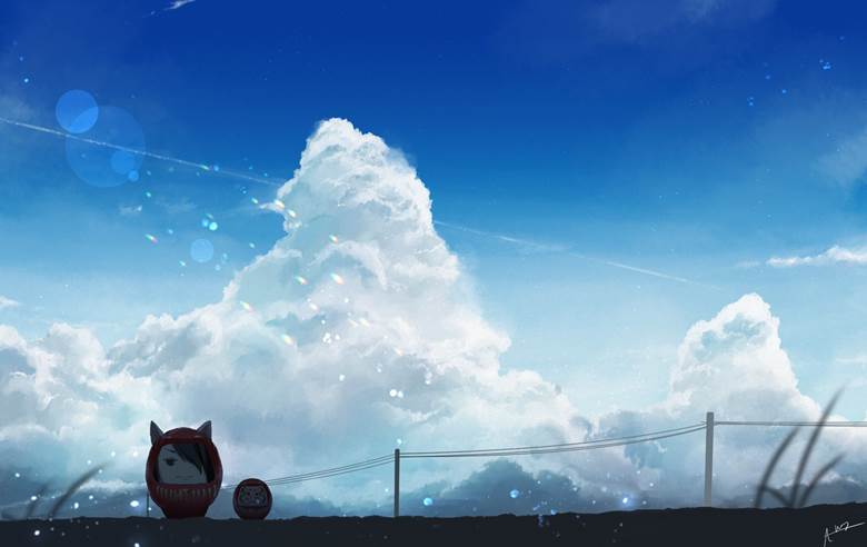 夏とだるまさん|t_res的pixiv云层插画图片 | BoBoPic