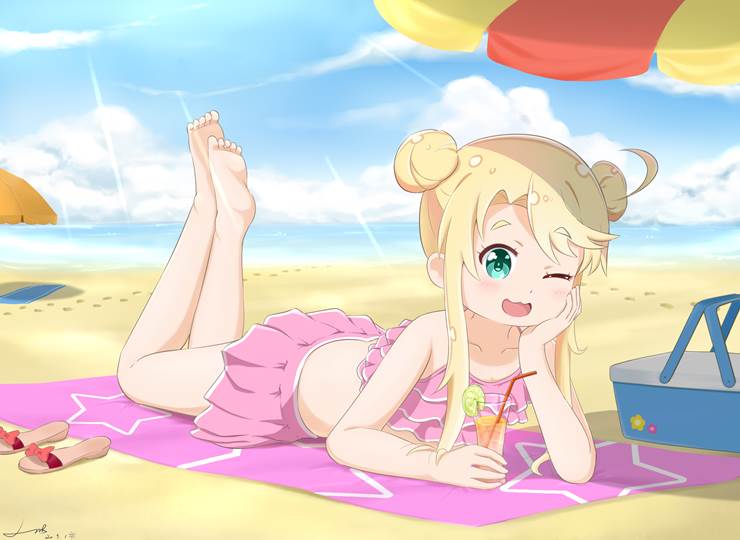 Summertime！|插画师L.H.B的姫坂乃爱插画图片 | BoBoPic