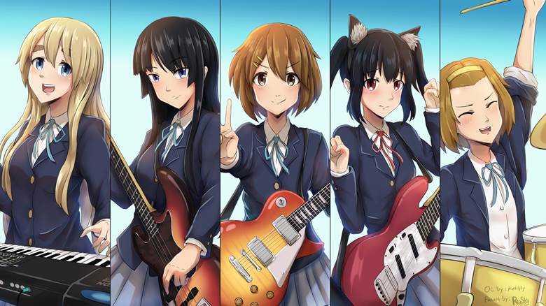 K ON all member HD version|Rea.sky的轻音少女插画图片 | BoBoPic