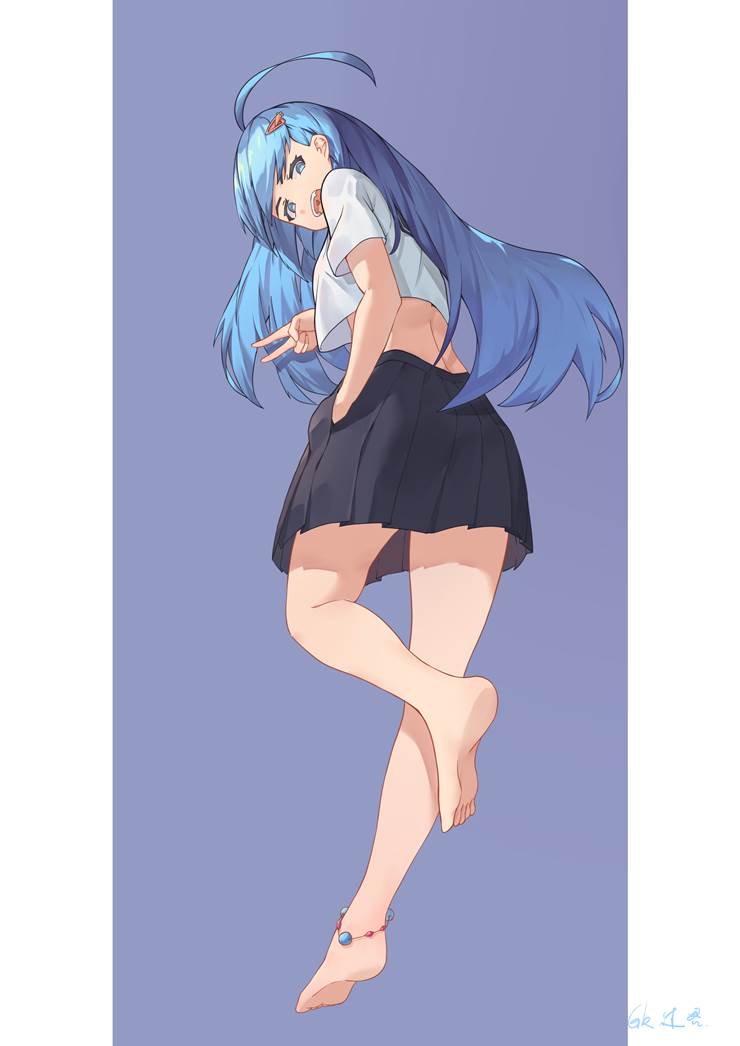 美少女|插画师GK过客的足控插画图片 | BoBoPic