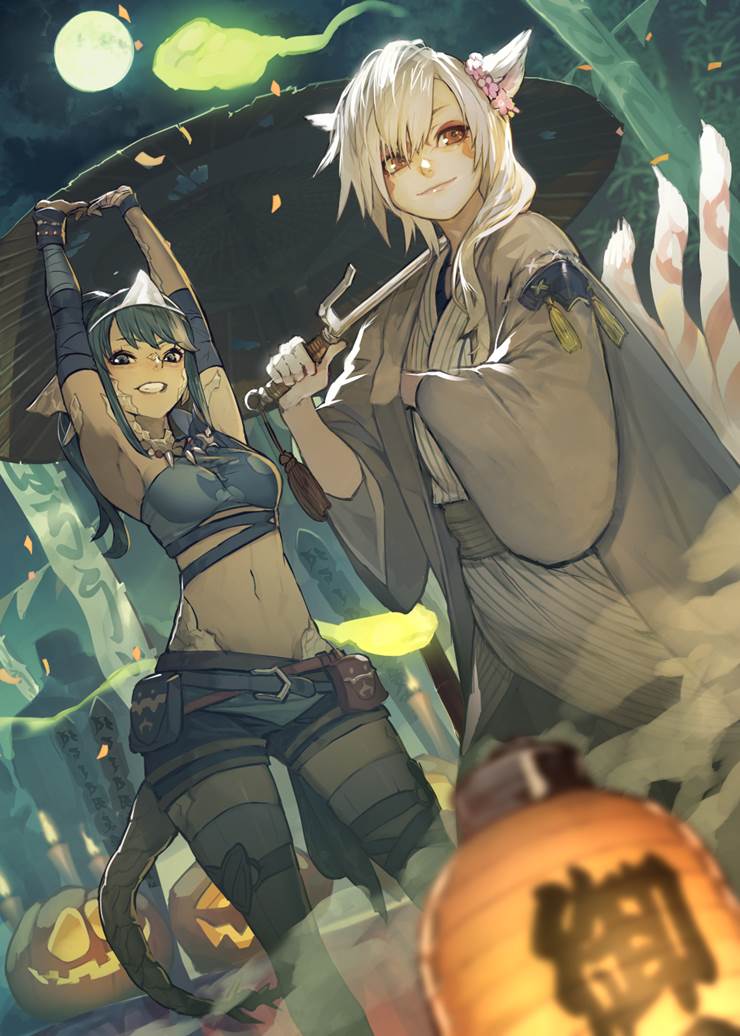 幽灵南瓜夜|插画师HIDE的最终幻想FF14插画图片 | BoBoPic