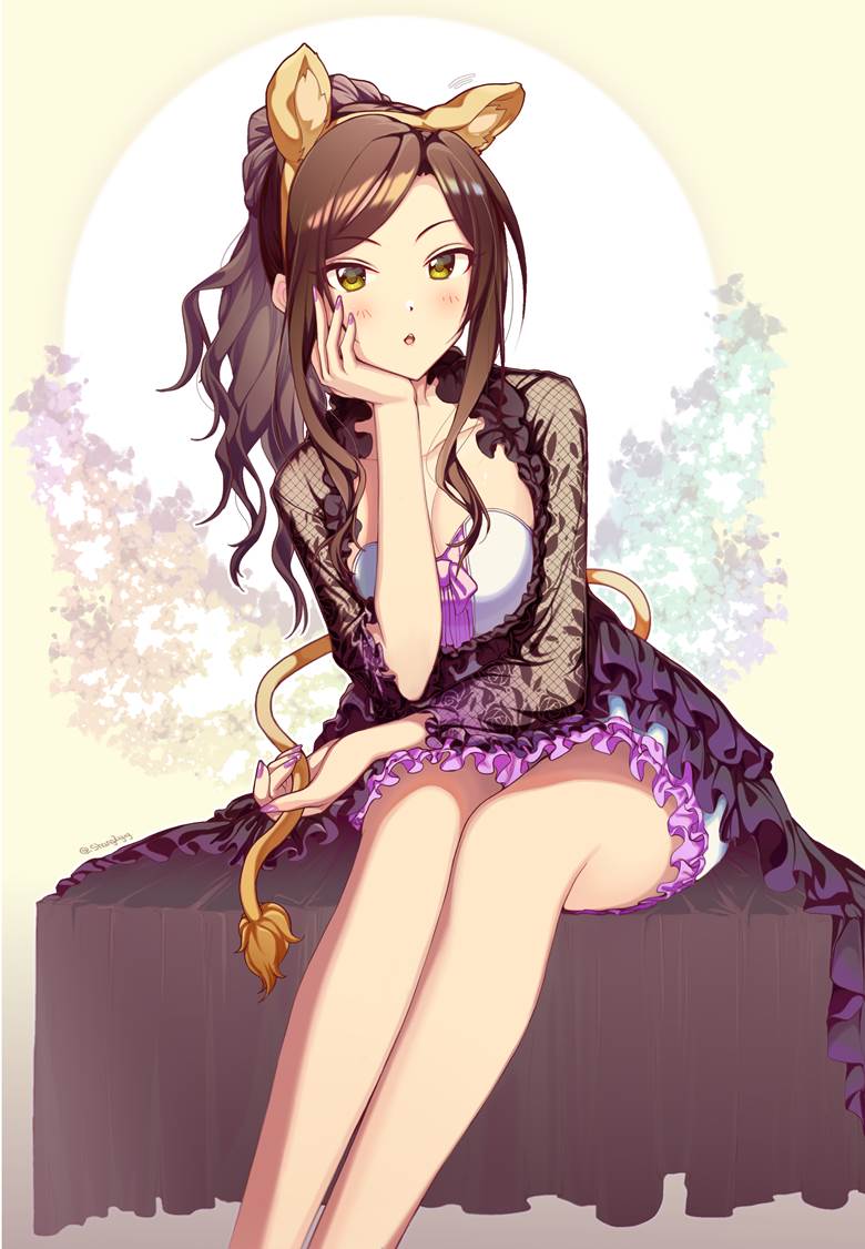 |殇子SZ的托下巴的少女插画图片 | BoBoPic