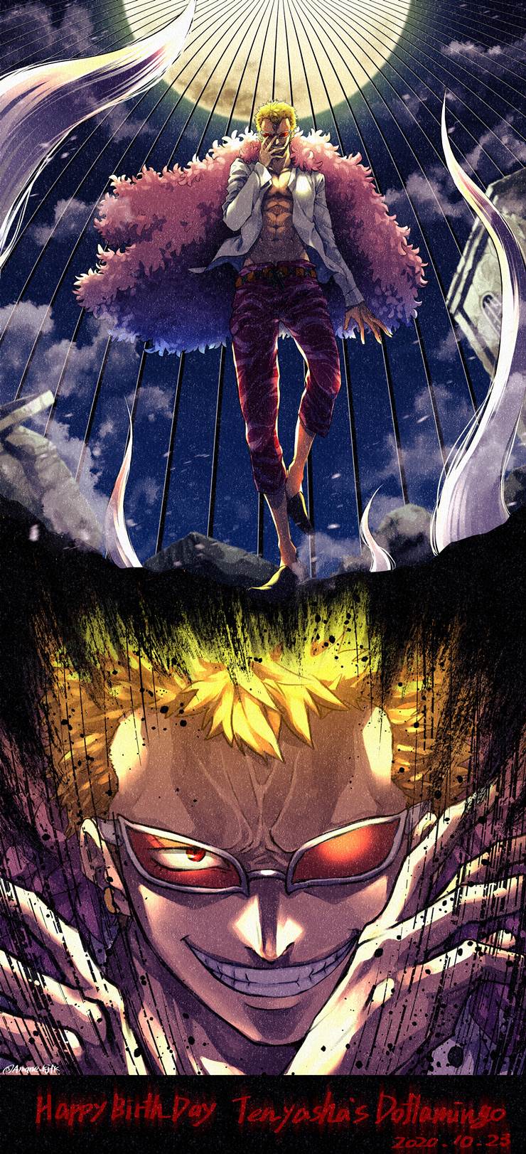 doflamingo,Donquixote Doflamingo,One Piece 500+ bookmarks, - 天音ぴっぴ'illustration - PixivBox