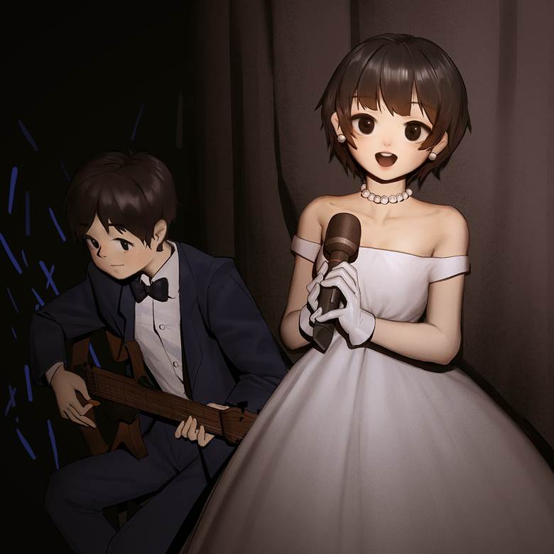 no title|插画师M2M的A婚纱插画图片 | BoBoPic