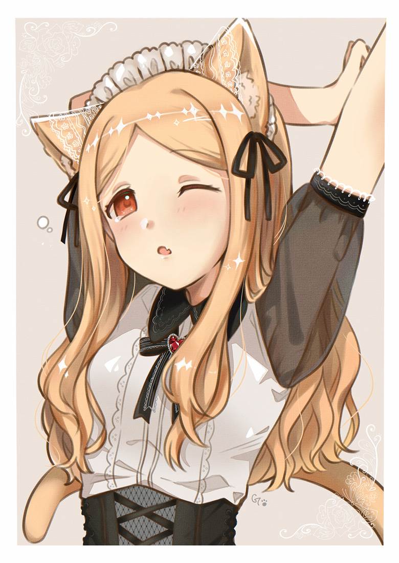 o?.|C7(しいな)的猫耳女仆Pixiv插画图片 | BoBoPic