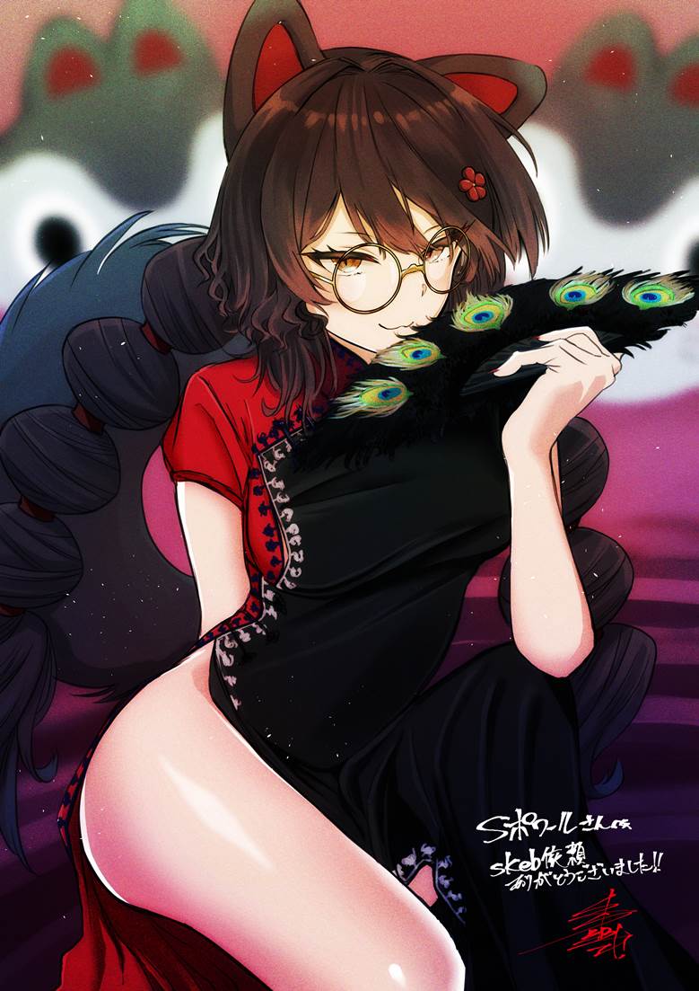 skeb戌亥とこチャイナ服|朱耶式的彩虹社虚拟主播插画图片 | BoBoPic