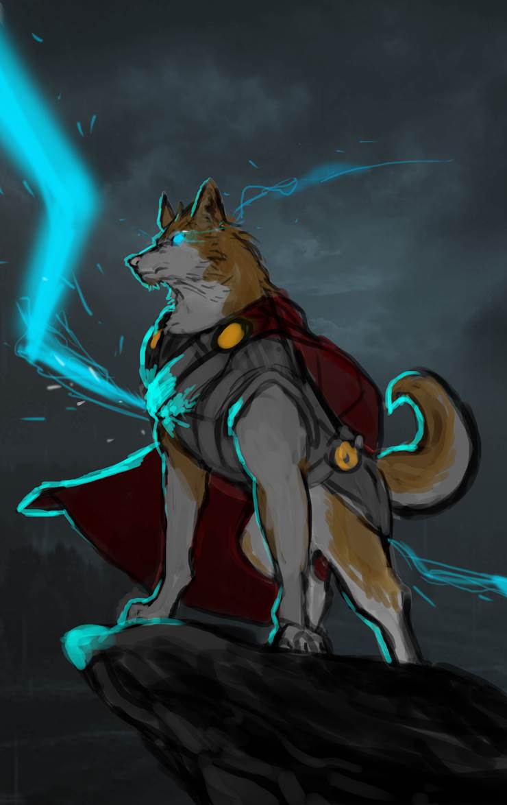 Thor|插画师H_yohyun_G的狗类动物插画图片 | BoBoPic